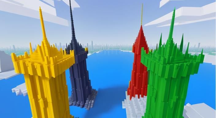 The 4 spires - AI Generated Artwork - NightCafe Creator