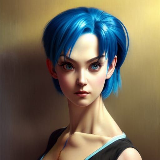 Bulma Portrait Head and shoulders by Bayard Wu, vibrant_eyes_expertly ...