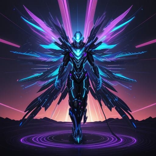 Cyberpunk Biomechanical Phoenix Alien Unveiled in ... - AI Art