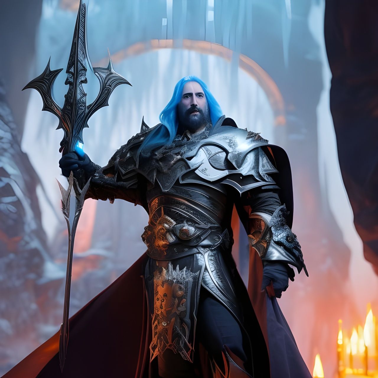Evil Arthas From WCIII - AI Generated Artwork - NightCafe Creator