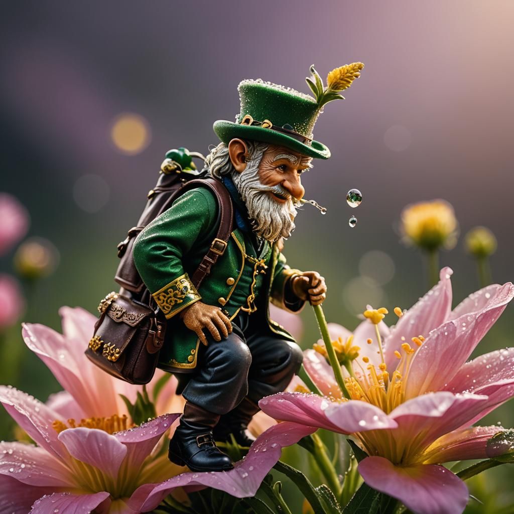 Macro photography / macro photography of a leprechaun collecting pollen ...