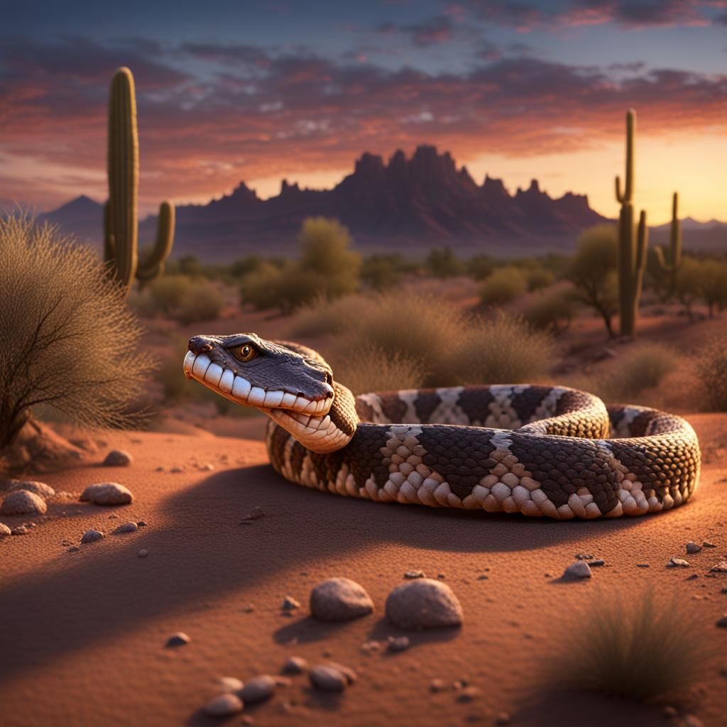 Rattlesnake! - AI Generated Artwork - NightCafe Creator