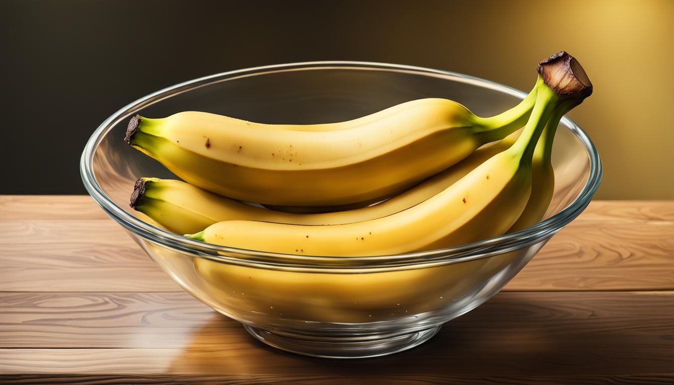 Bananas in glass bowl - AI Generated Artwork - NightCafe Creator