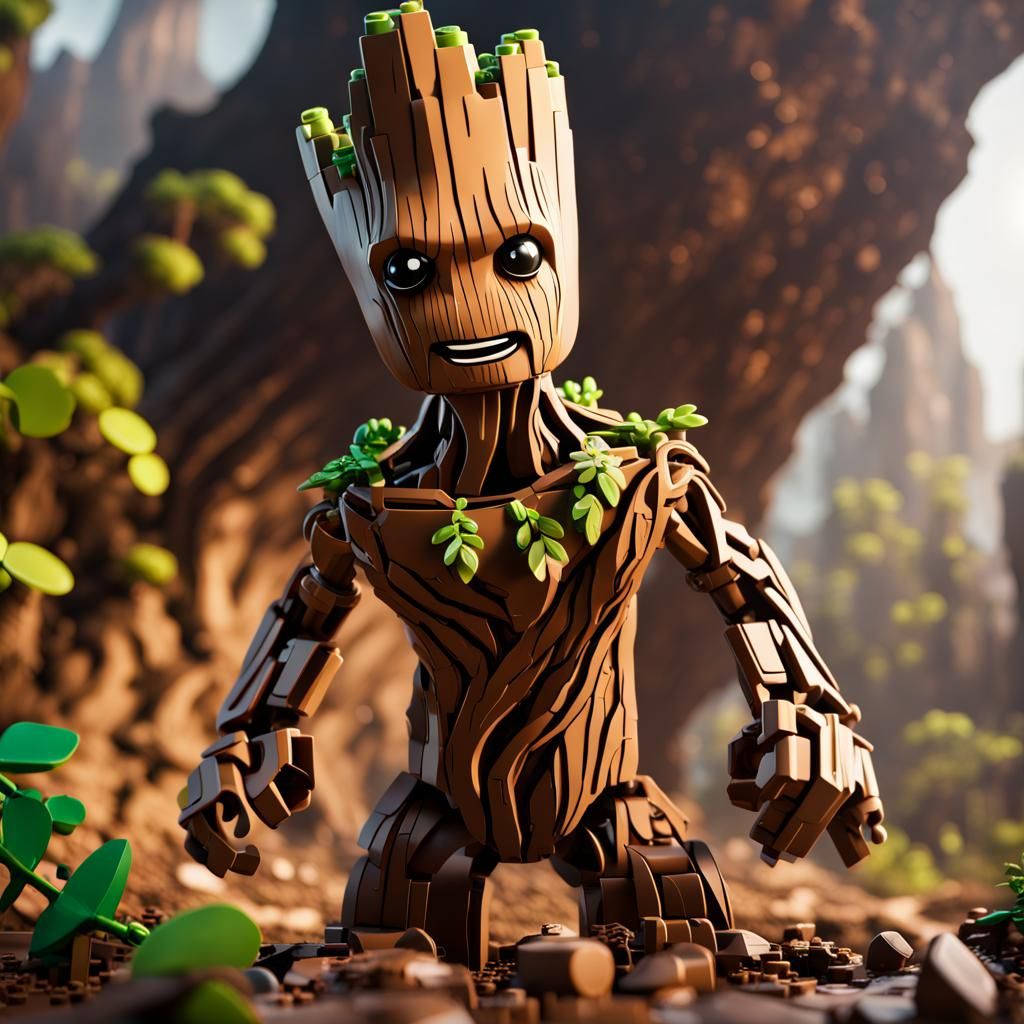 Lego groot - AI Generated Artwork - NightCafe Creator