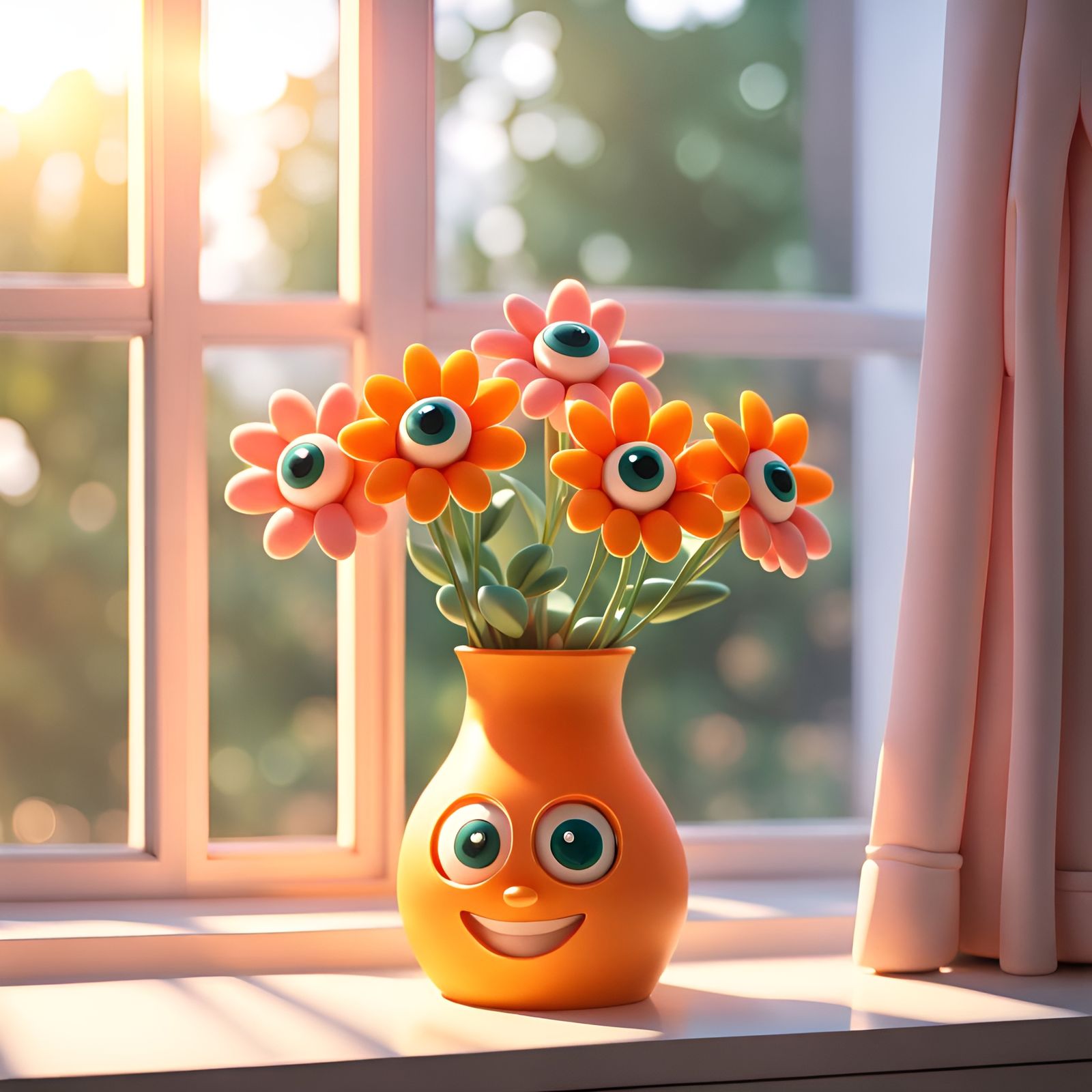 happy vase bouquet - AI Generated Artwork - NightCafe Creator