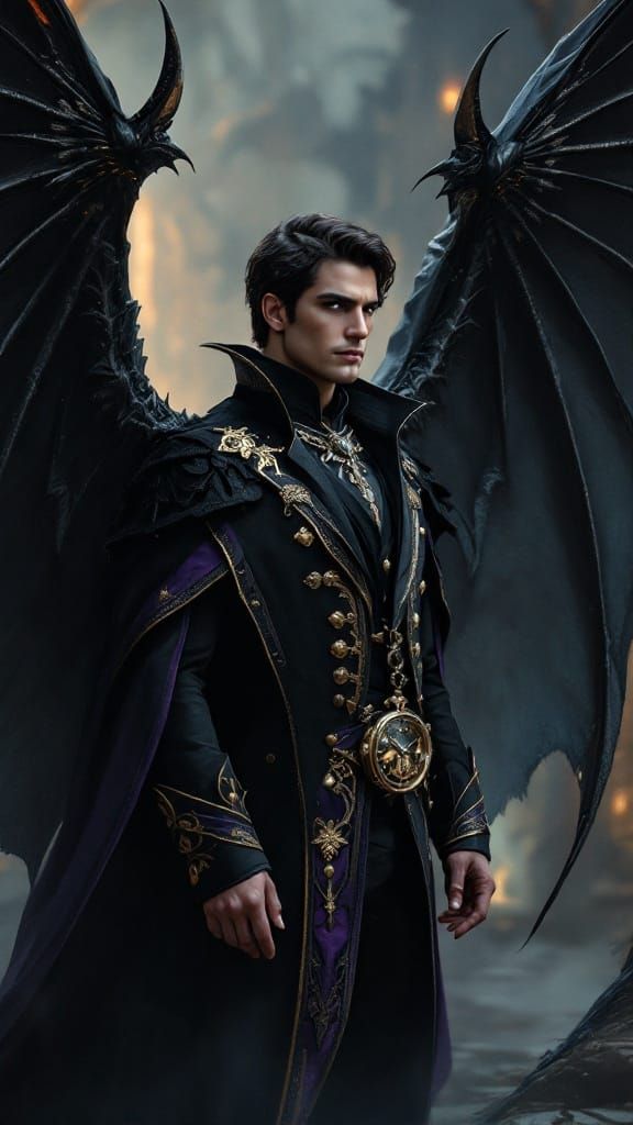 Rhysand - Regal Prince with Wings and Clockwork