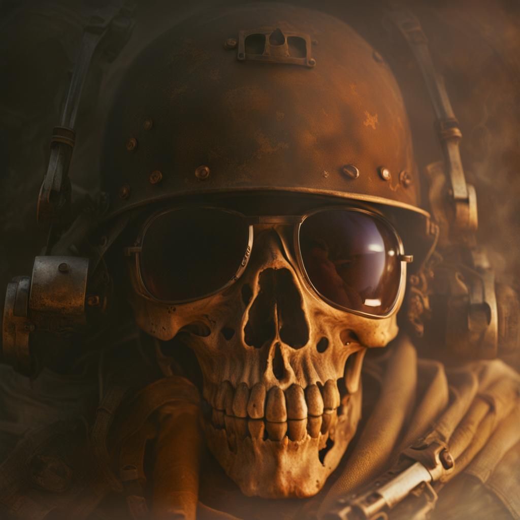 Weathered Soldier Portrait in Realistic Style - AI Art