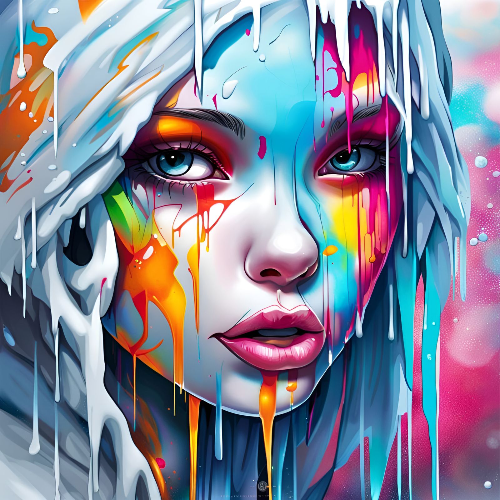 Melting Girl - AI Generated Artwork - NightCafe Creator