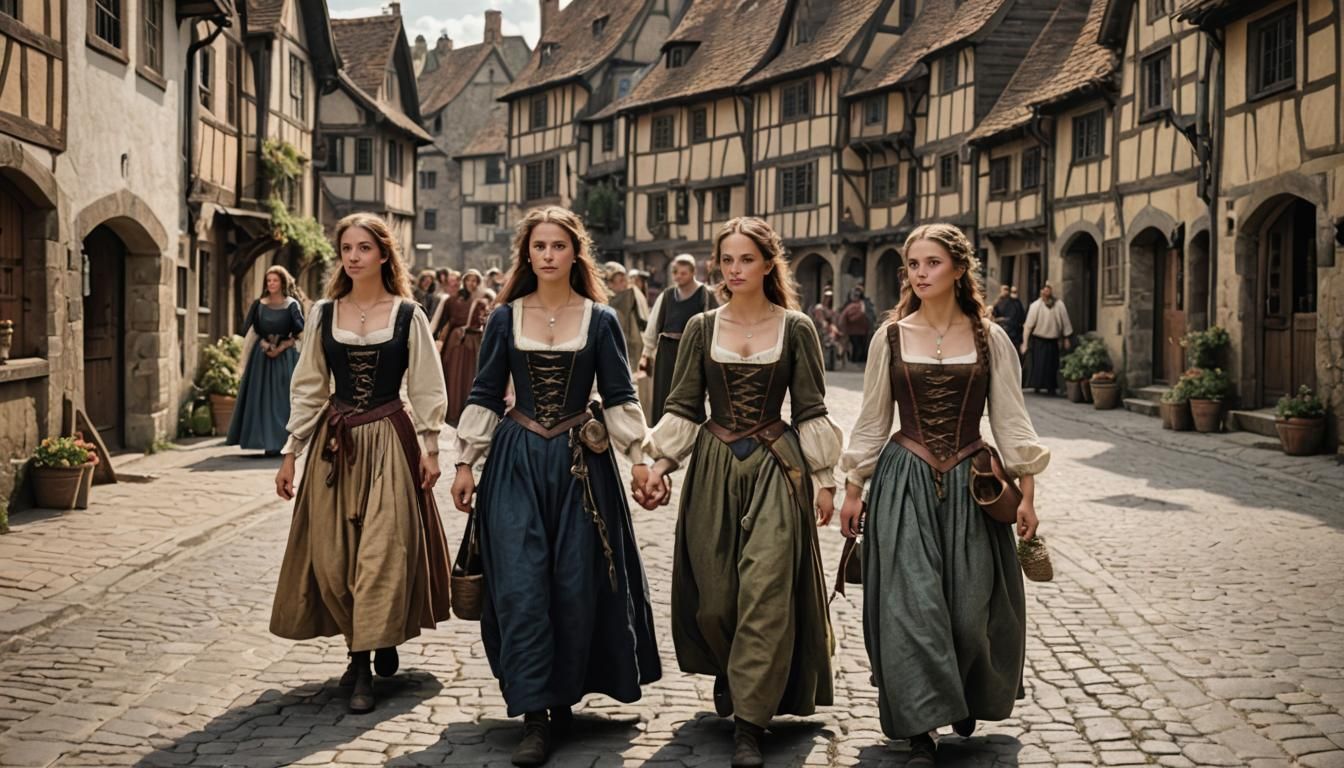 Medieval Wenches - AI Generated Artwork - NightCafe Creator