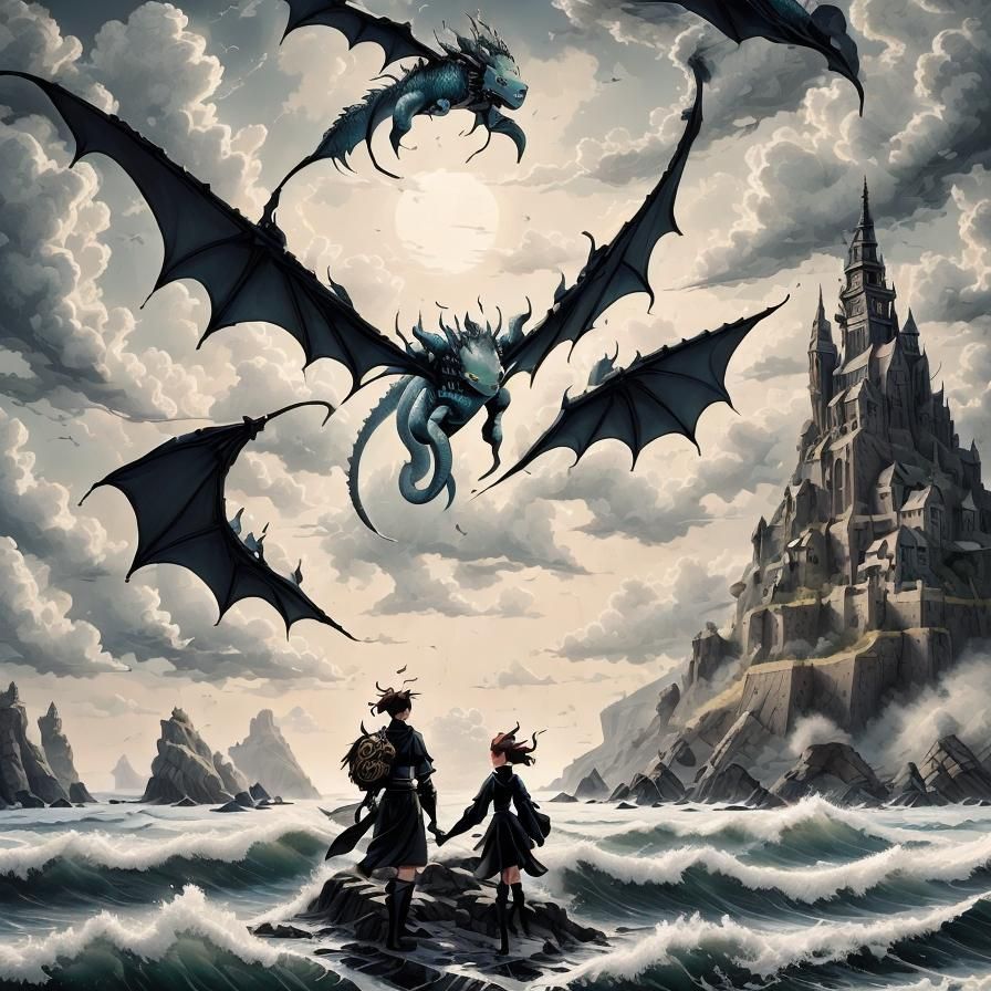 Wings of the Phantom dragons - AI Generated Artwork - NightCafe Creator