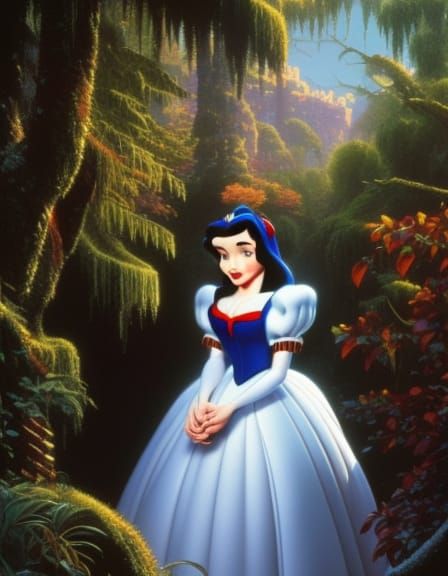 Walt Disney's Snow White : concept art by John Severin : - AI Generated ...
