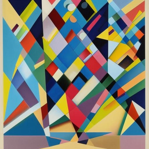 Kandinsky triangles - AI Generated Artwork - NightCafe Creator