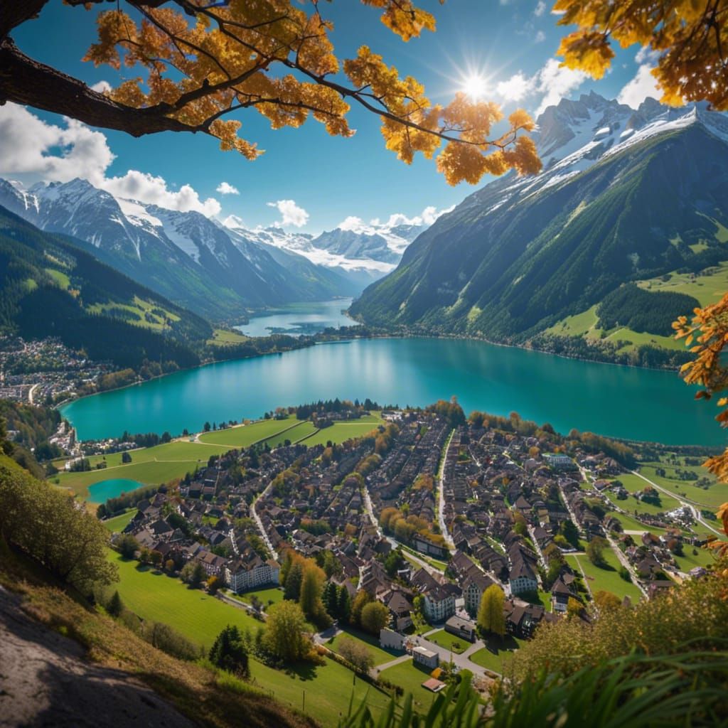 Interlaken Switzerland - AI Generated Artwork - NightCafe Creator