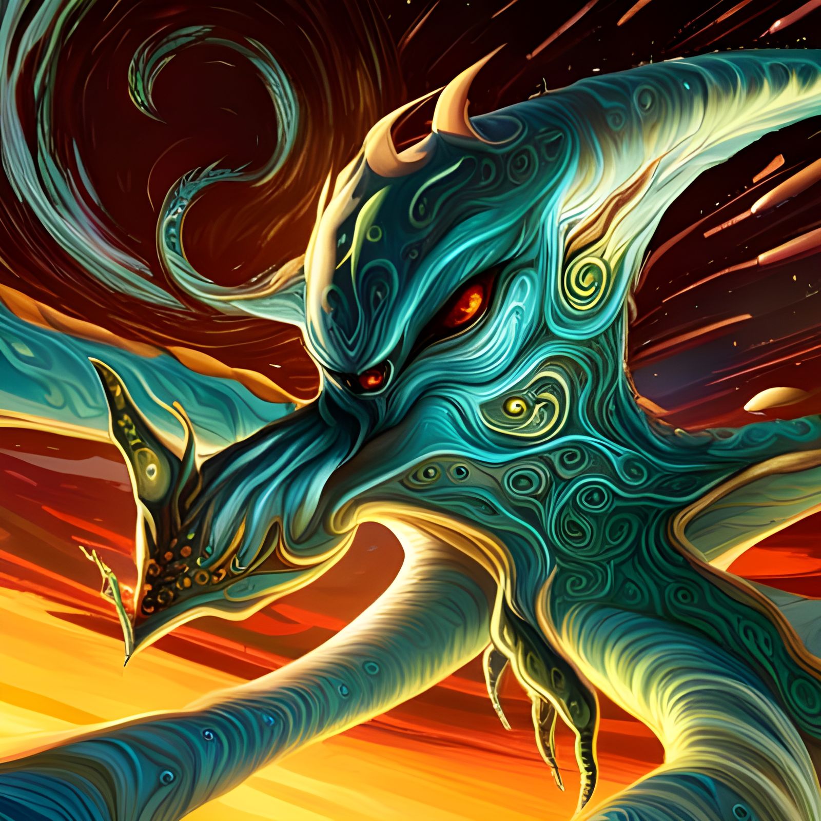 Space Monster Tribe: Multi-dimensional 3D monster-creature close-up on ...