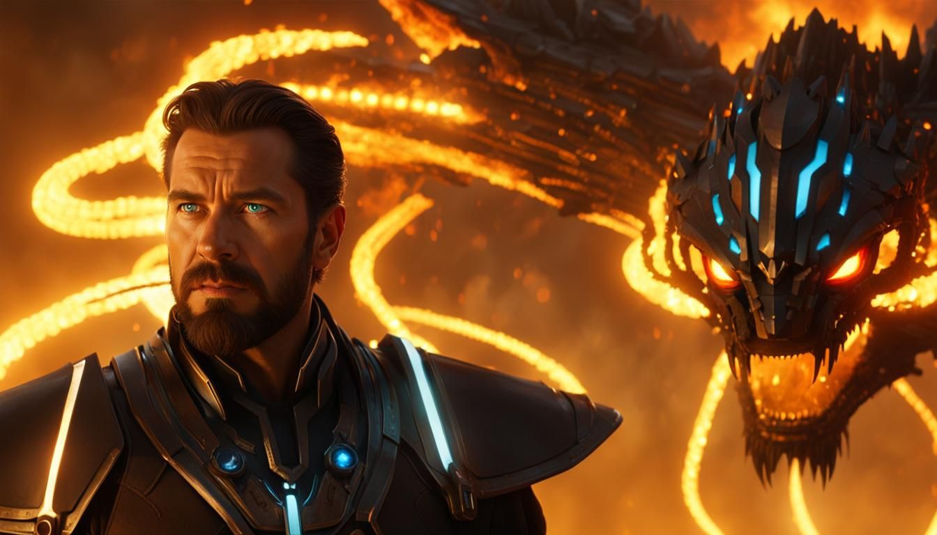 Space Druid Taming the Fiend - AI Generated Artwork - NightCafe Creator