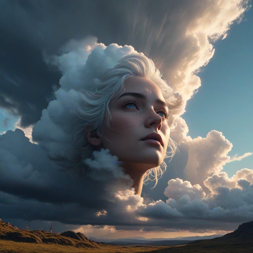clouds in shape of face - Majestic Cloud Face Rises in Epic ...