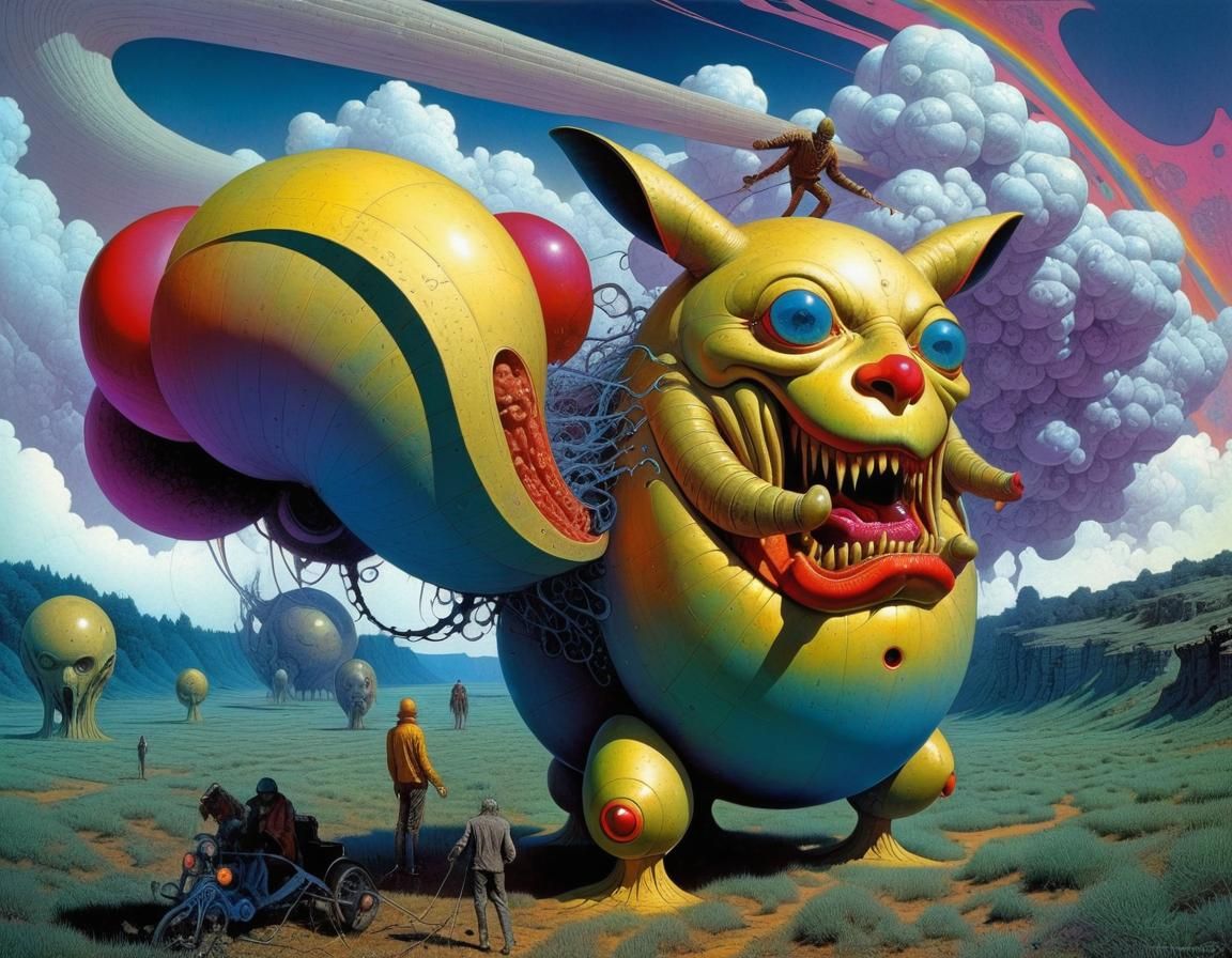 Giant Demon Pikachu - AI Generated Artwork - NightCafe Creator