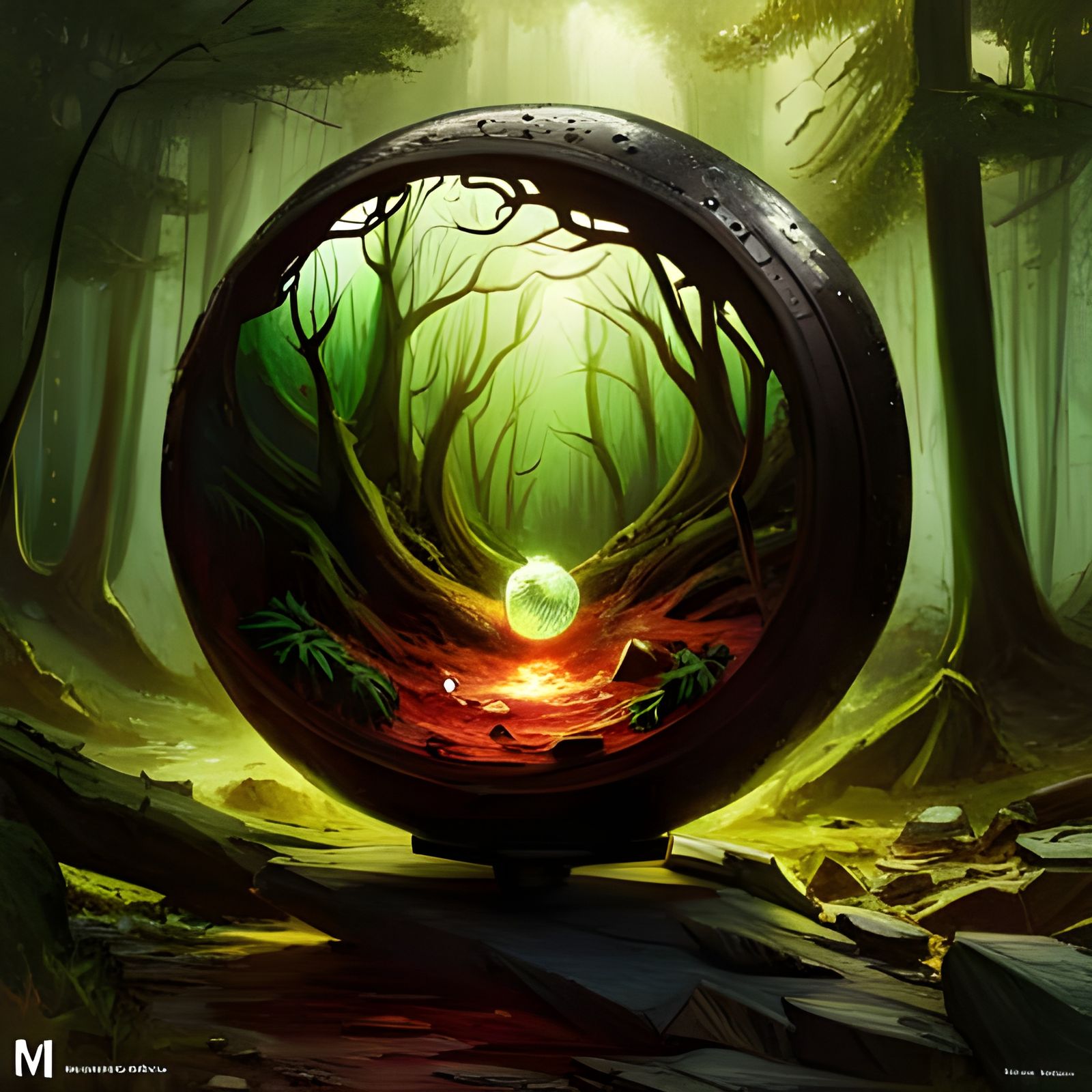 Magical orb in the forest - AI Generated Artwork - NightCafe Creator