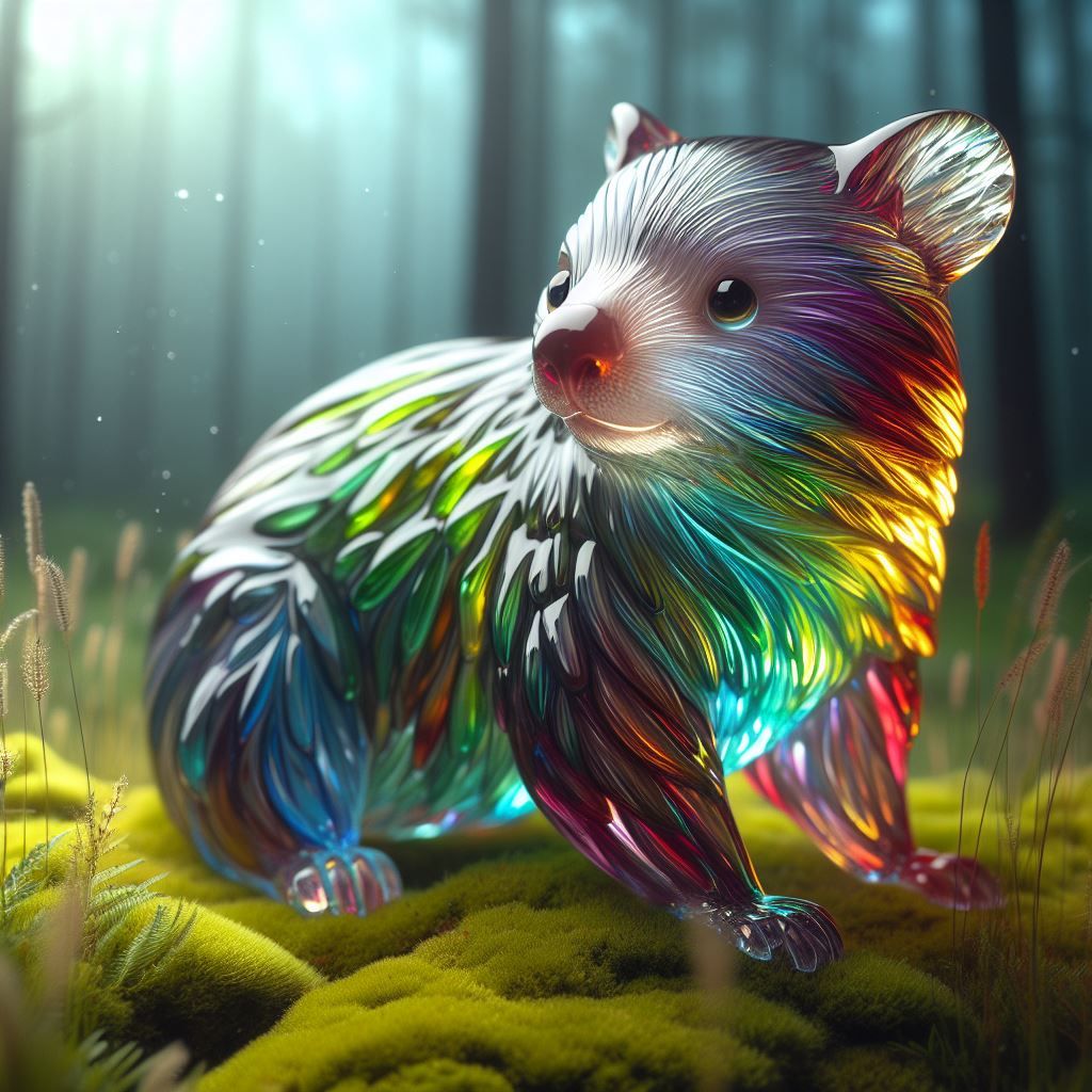 Cute glass wombat - AI Generated Artwork - NightCafe Creator