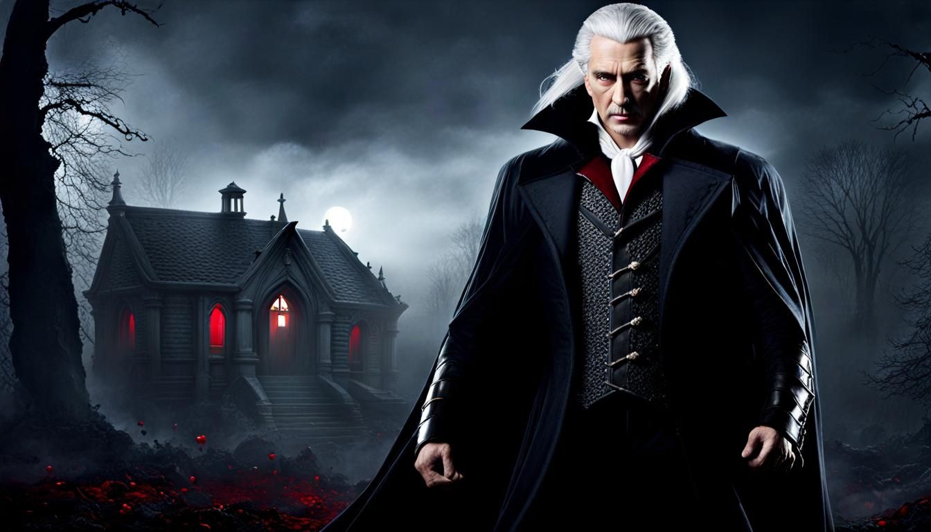 Silver-Haired Vampire Lord - AI Generated Artwork - NightCafe Creator