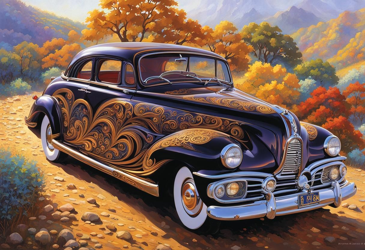 Filigree car - AI Generated Artwork - NightCafe Creator