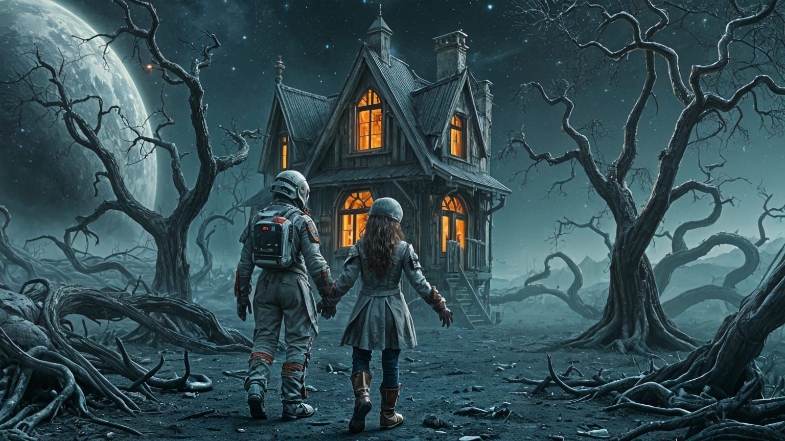 Hänsel and Gretel and the space witch