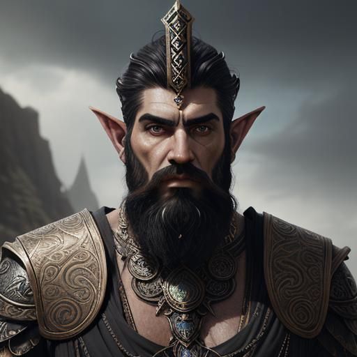 Dwemer male, essai 80. Part of a project to hone in on the right style ...