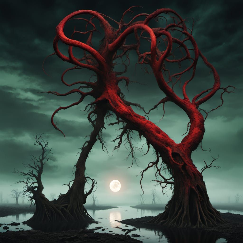 “A chilling, haunted blood marsh where floating islands of gnarled ...