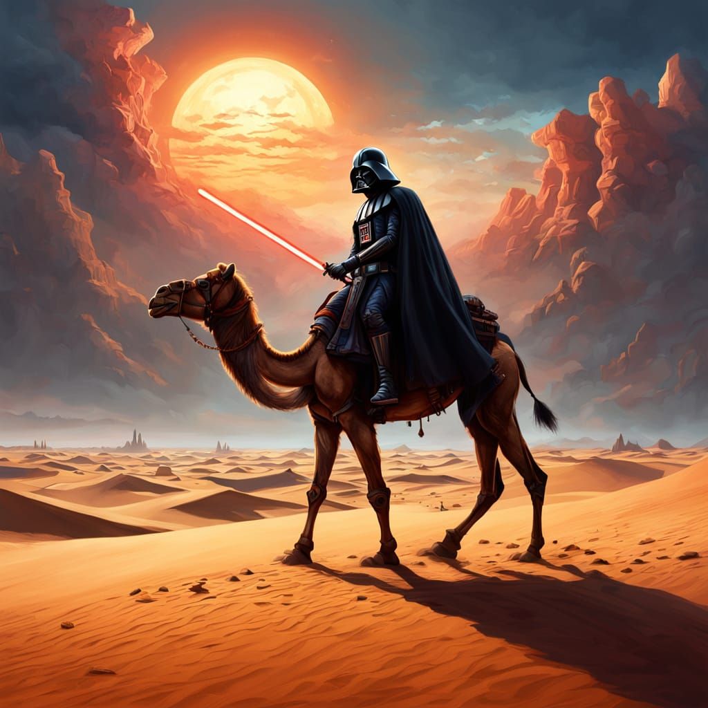 Darth Vader riding a camel - Epic Darth Vader Rides a Camel ...