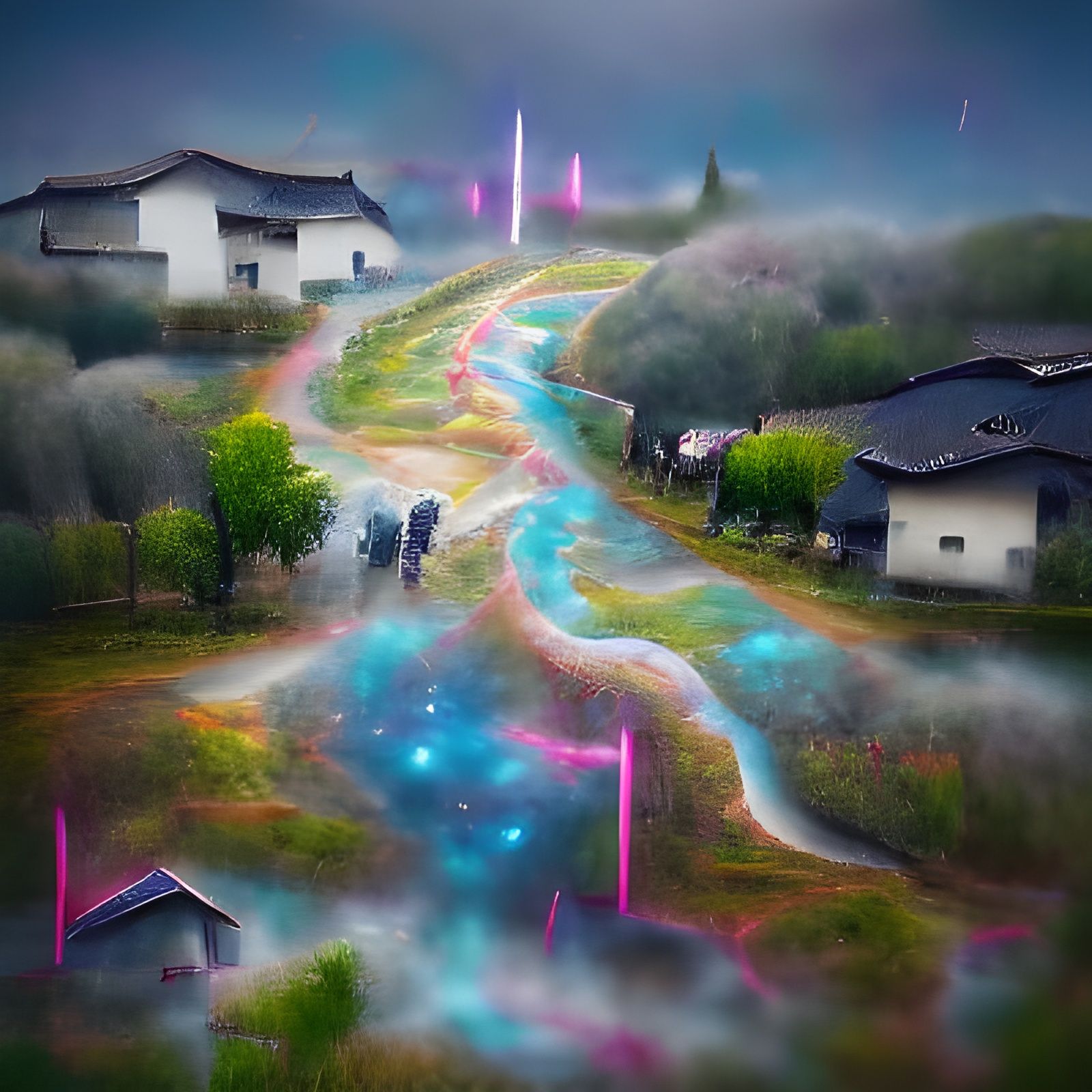 Countryside - AI Generated Artwork - NightCafe Creator
