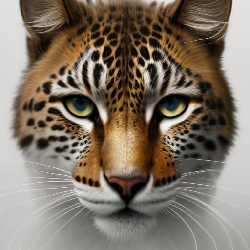 wild cat face spotted - AI Generated Artwork - NightCafe Creator