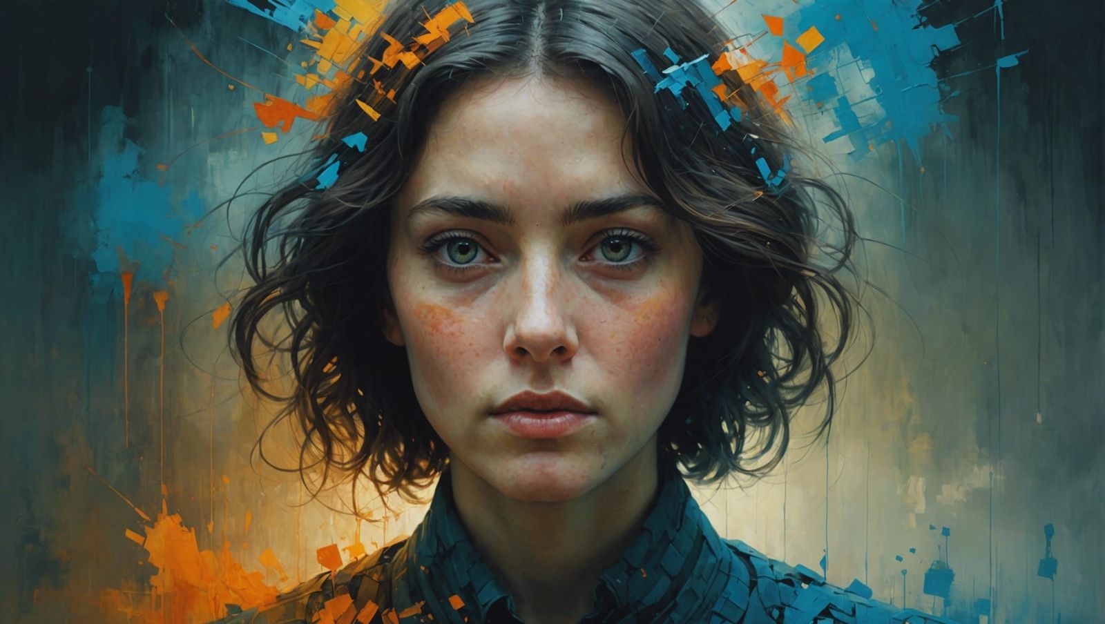 Realistic abstract portrait - Coherent to SD - AI Generated Artwork ...