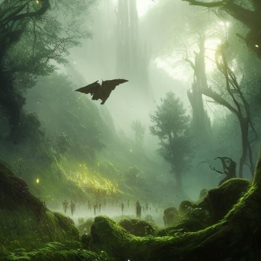 Dark Forest - AI Generated Artwork - NightCafe Creator