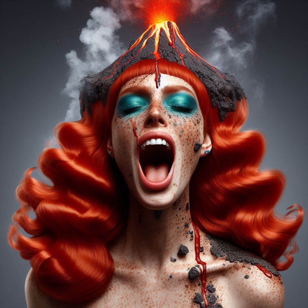 Volcanic Head - AI Generated Artwork - NightCafe Creator