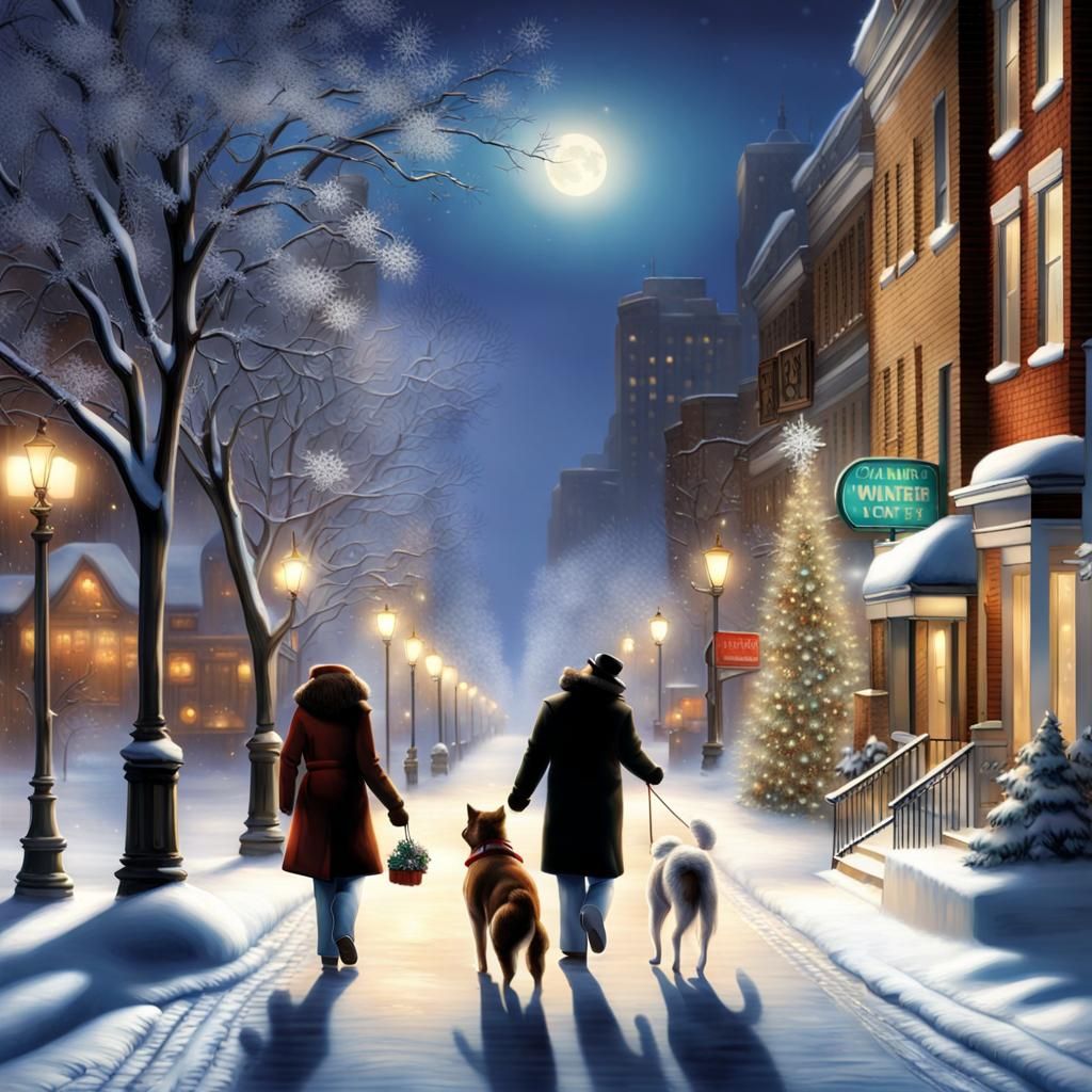 Wintery Walk - AI Generated Artwork - NightCafe Creator