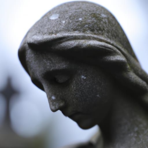 Sad Cemetery Statue - AI Generated Artwork - NightCafe Creator