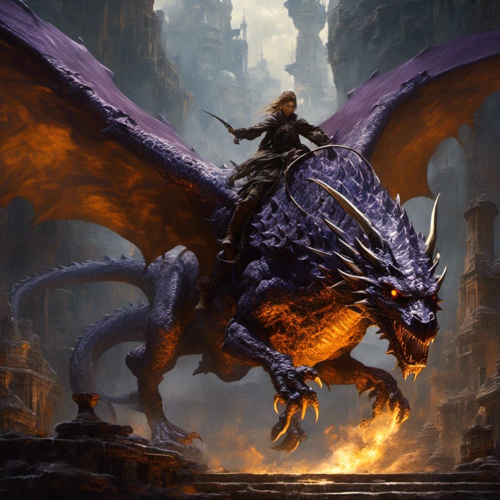 FLYING DRAGON RIDER a masterpiece, 8k resolution, dark fantasy concept ...
