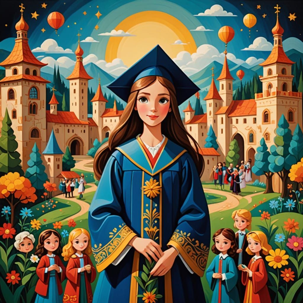 Wonderland Baroque Animation in Vibrant Phad Style - AI Art
