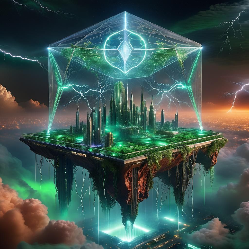 Alien Colony Bio Green Dome District 💫💚🪐 - AI Generated Artwork ...