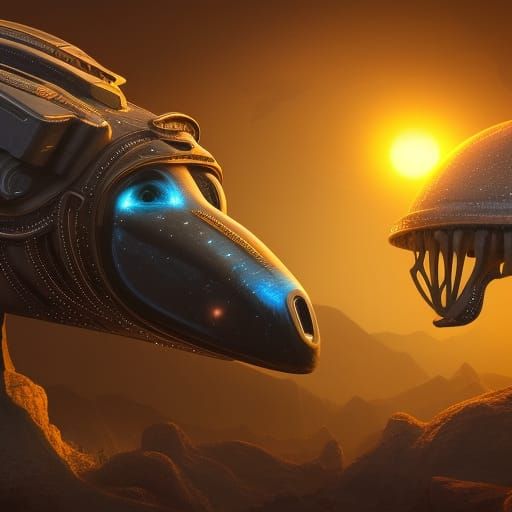 Ufo dog alien - AI Generated Artwork - NightCafe Creator