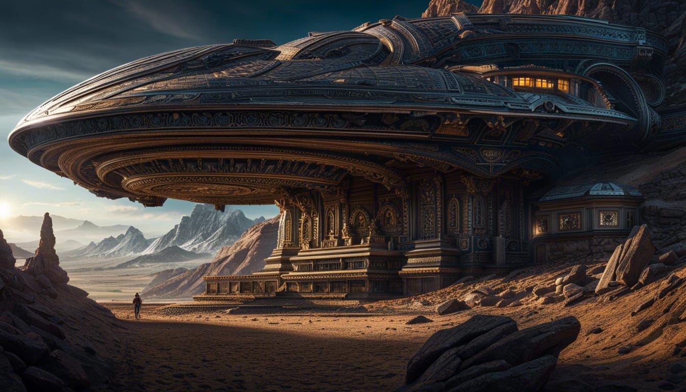 Alien world Cathedral - AI Generated Artwork - NightCafe Creator