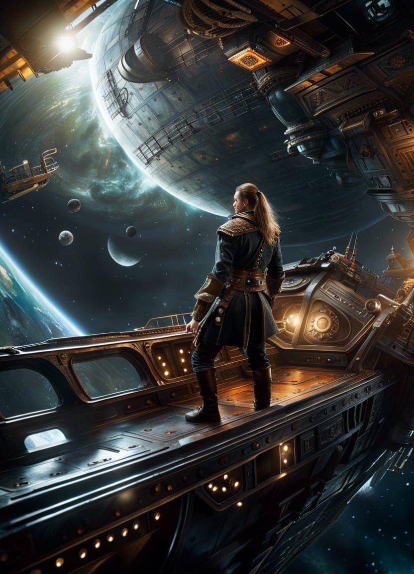 On the bridge - AI Generated Artwork - NightCafe Creator