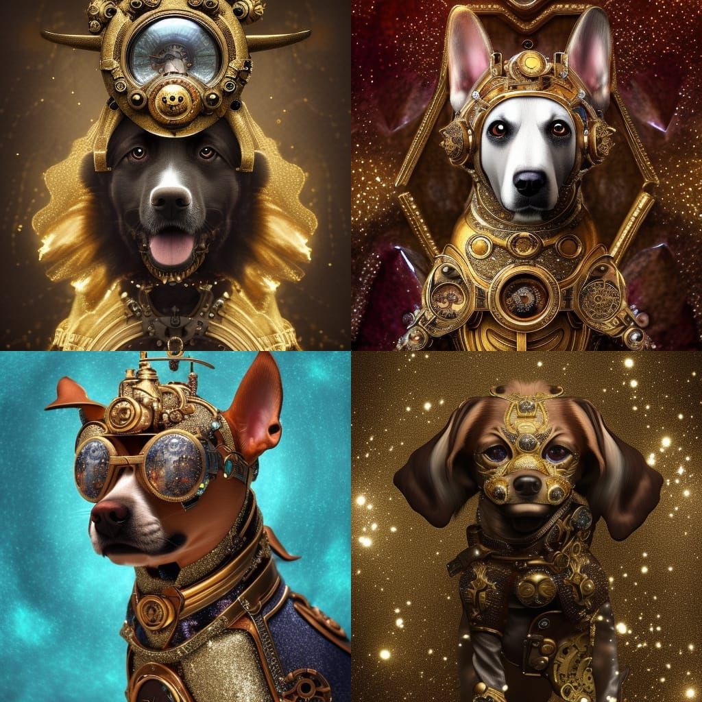 steampunk Dogs - AI Generated Artwork - NightCafe Creator