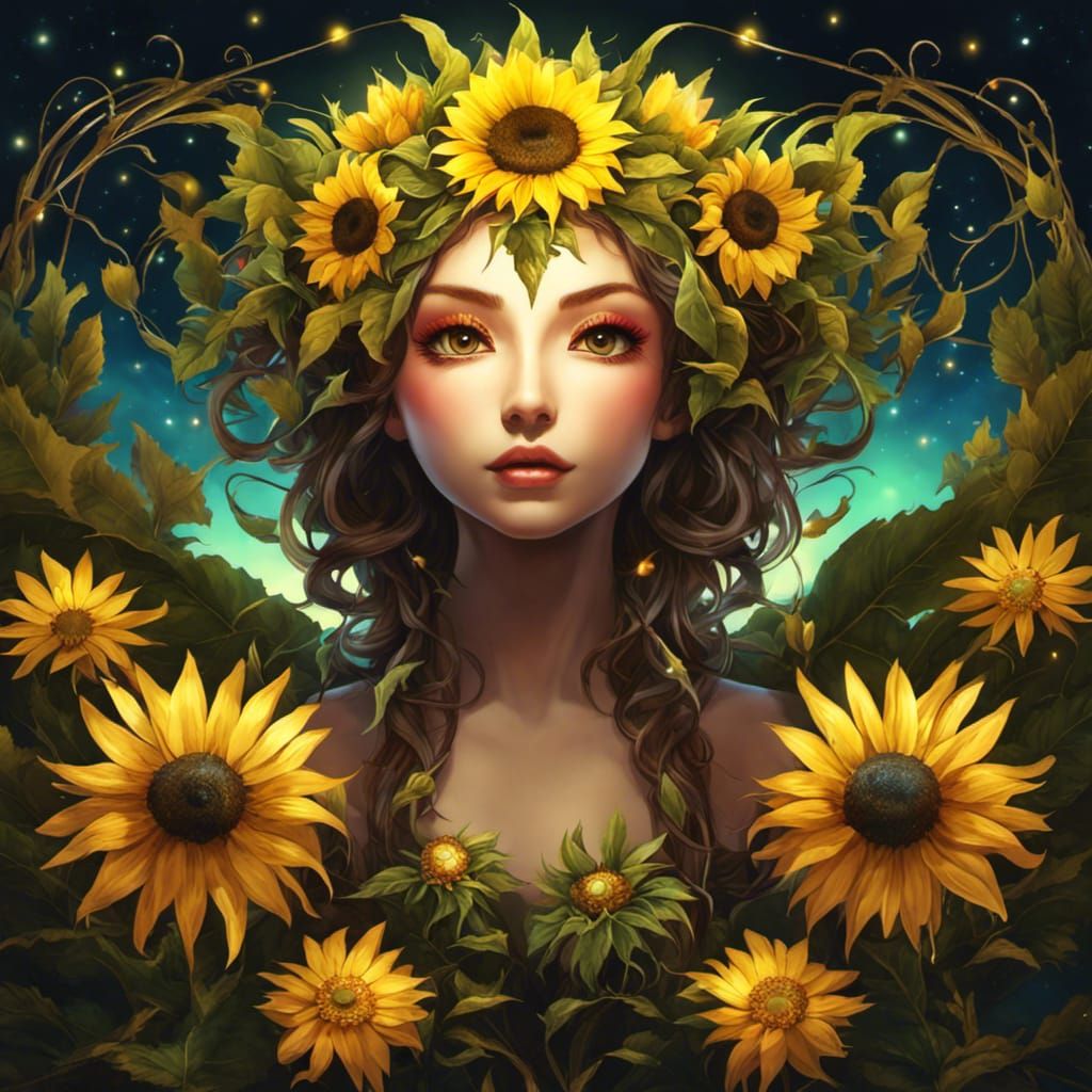 Sunflower Sprite - AI Generated Artwork - NightCafe Creator