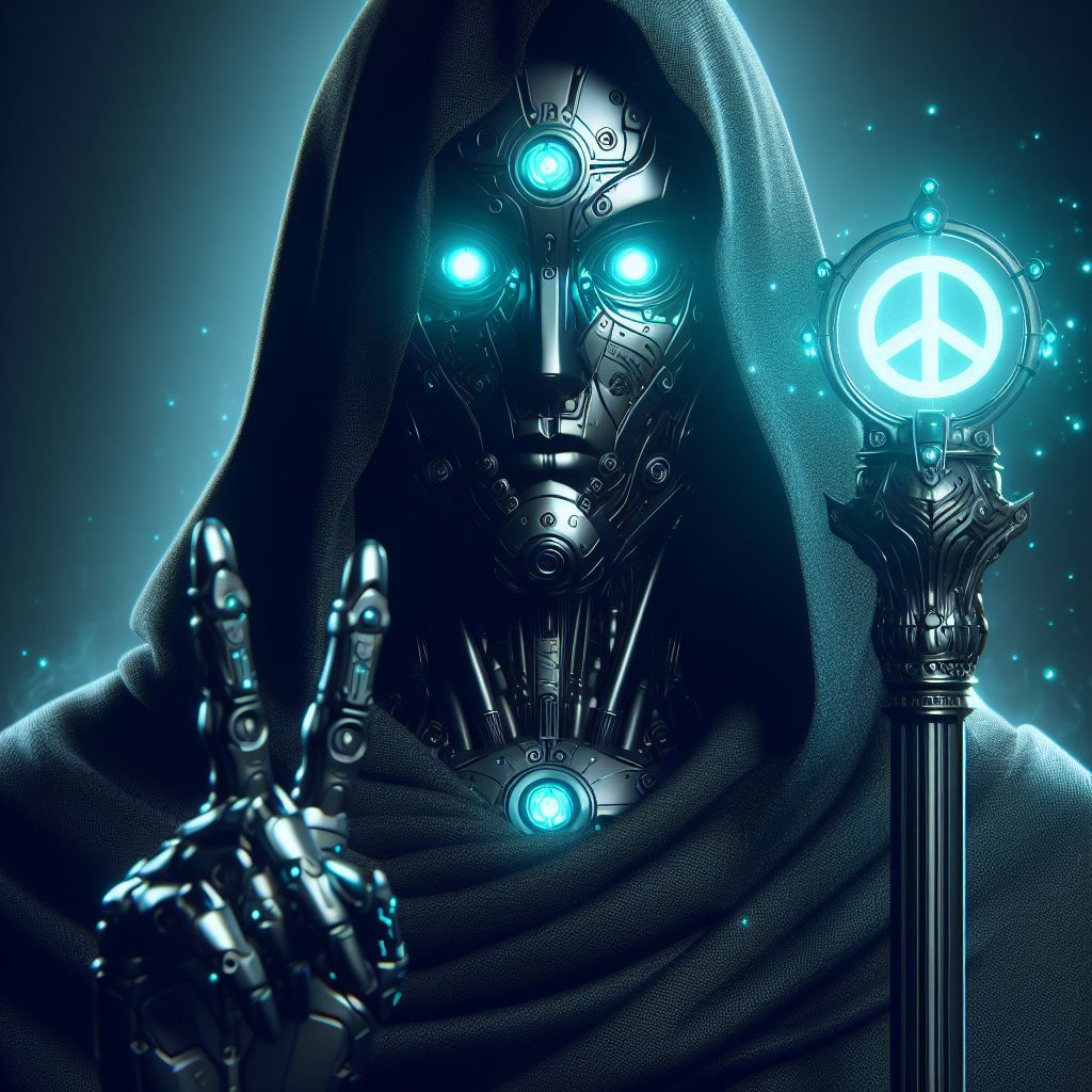 Peace&Love Droid Cultist - AI Generated Artwork - NightCafe Creator