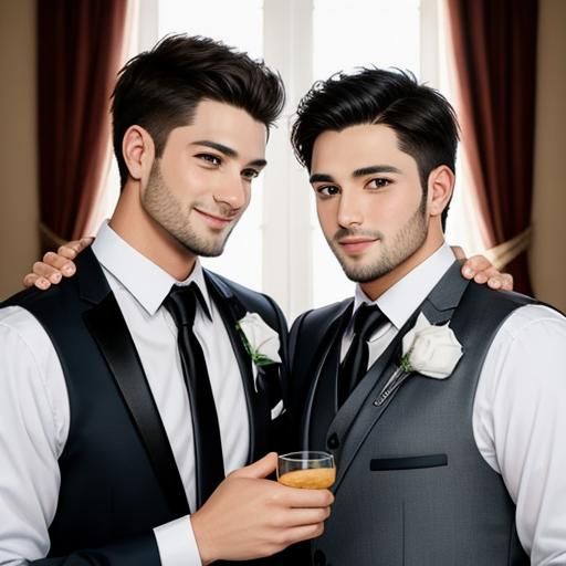 Groom and Groom - AI Generated Artwork - NightCafe Creator