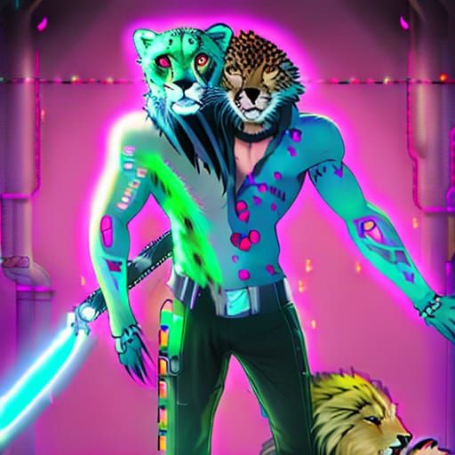 furry anthropomorphic lean male gay cheetah, together with furry ...