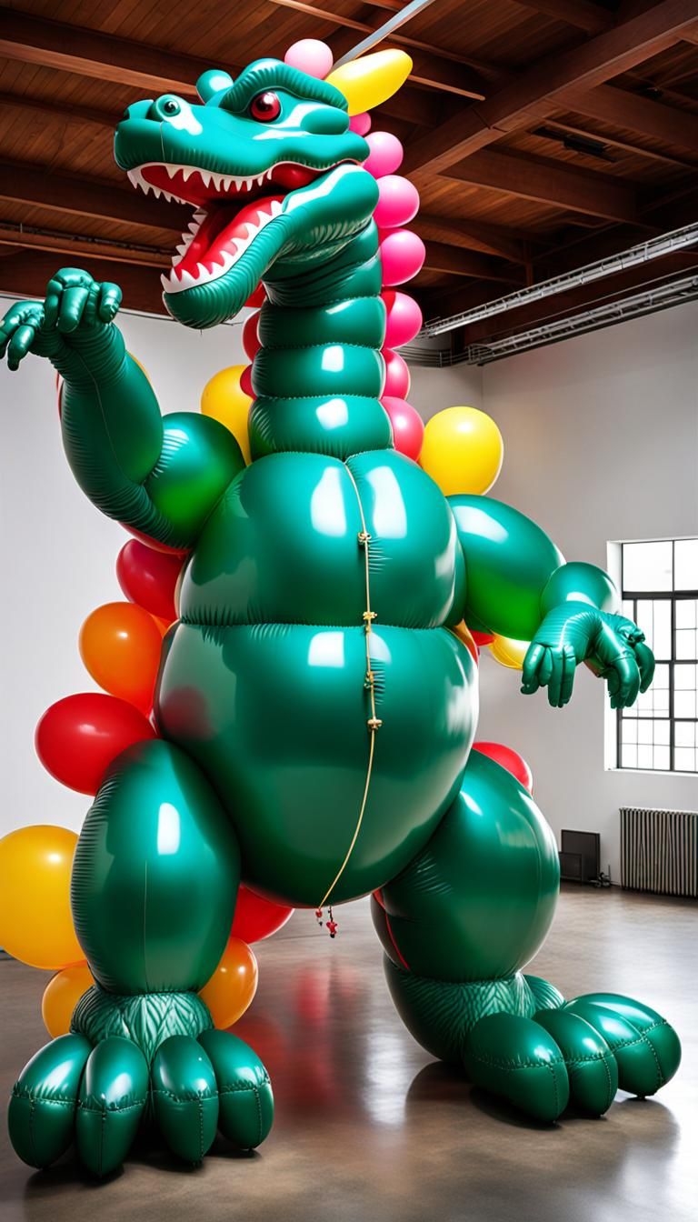 Godzilla Balloon 2 - AI Generated Artwork - NightCafe Creator