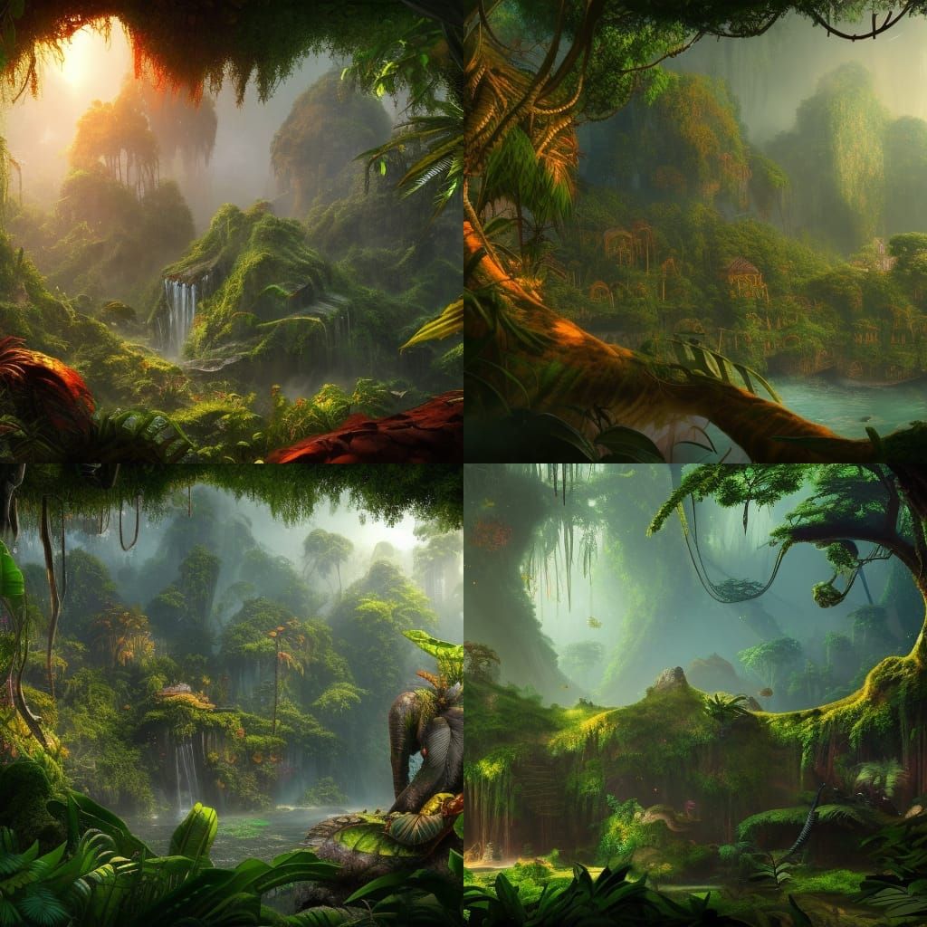 jungle home - AI Generated Artwork - NightCafe Creator