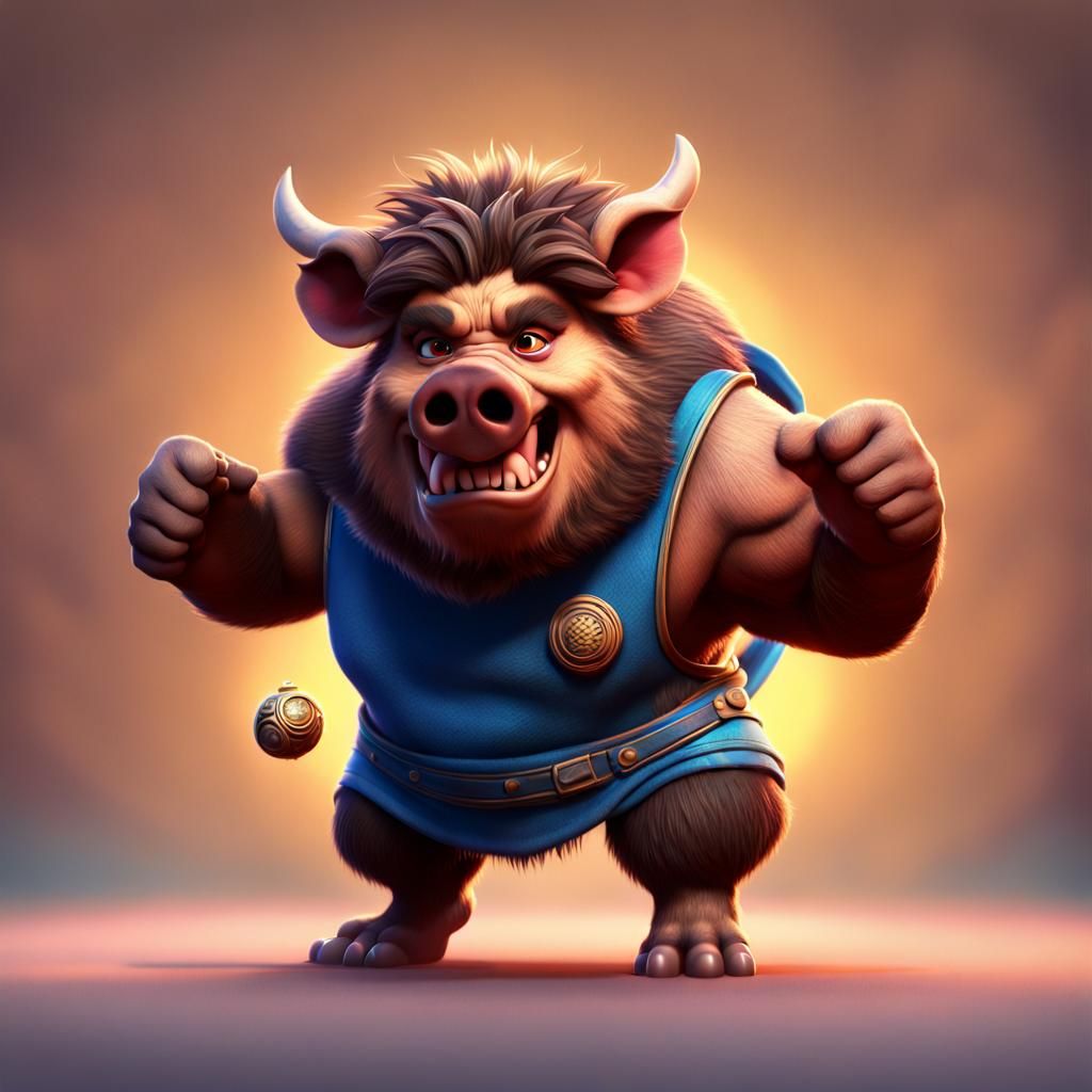 Erymanthian boar - AI Generated Artwork - NightCafe Creator